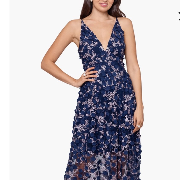 Xscape | Dresses | Xscape 3d Floral Sleeveless Gown | Poshmark